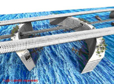 Floating bridge over the Strait of Messina