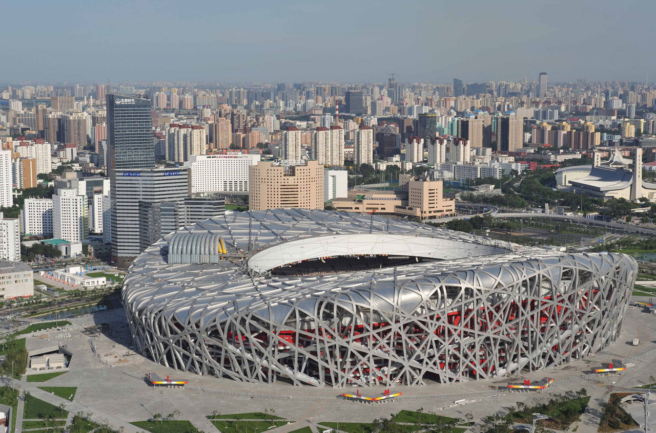 Beijing National Stadium di Herzog & de Meuron