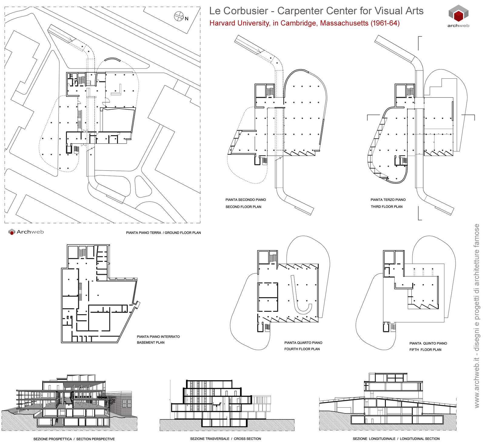 Le Corbusier - Carpenter Visual Arts Center dwg