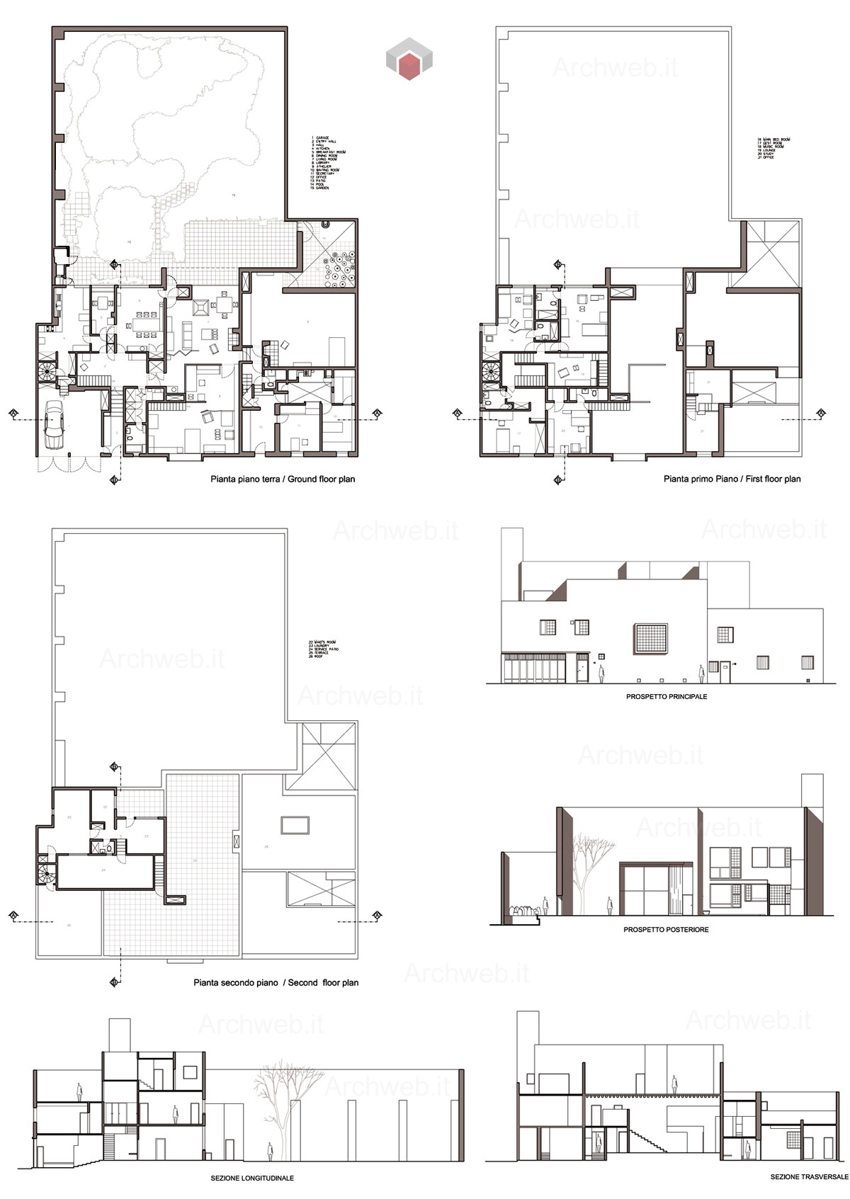 Barragàn house and Studio dwg drawings